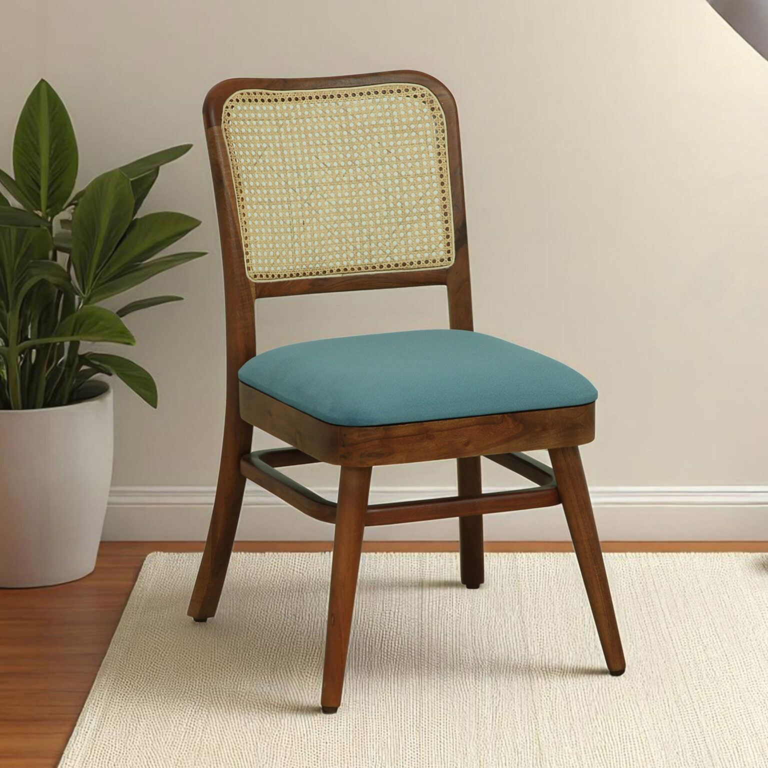 Buy Sheesham Wood Cane Dining Chair Set of 2 online in india Best price